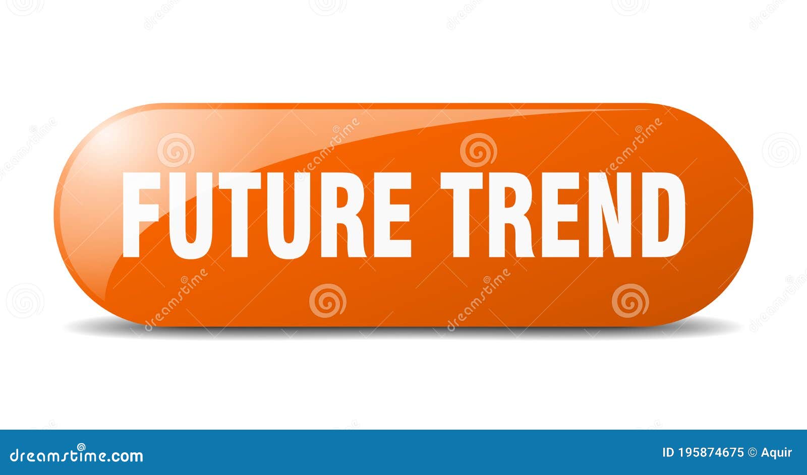 Future Trend Button. Sticker. Banner. Rounded Glass Sign Stock Vector ...