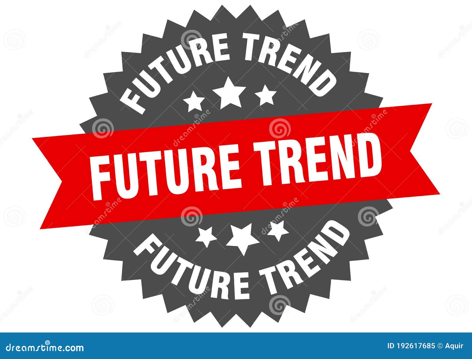 Future Trend Sign. Future Trend Round Isolated Ribbon Label Stock ...