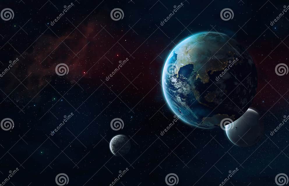 The future universe stock illustration. Illustration of comet - 29227478