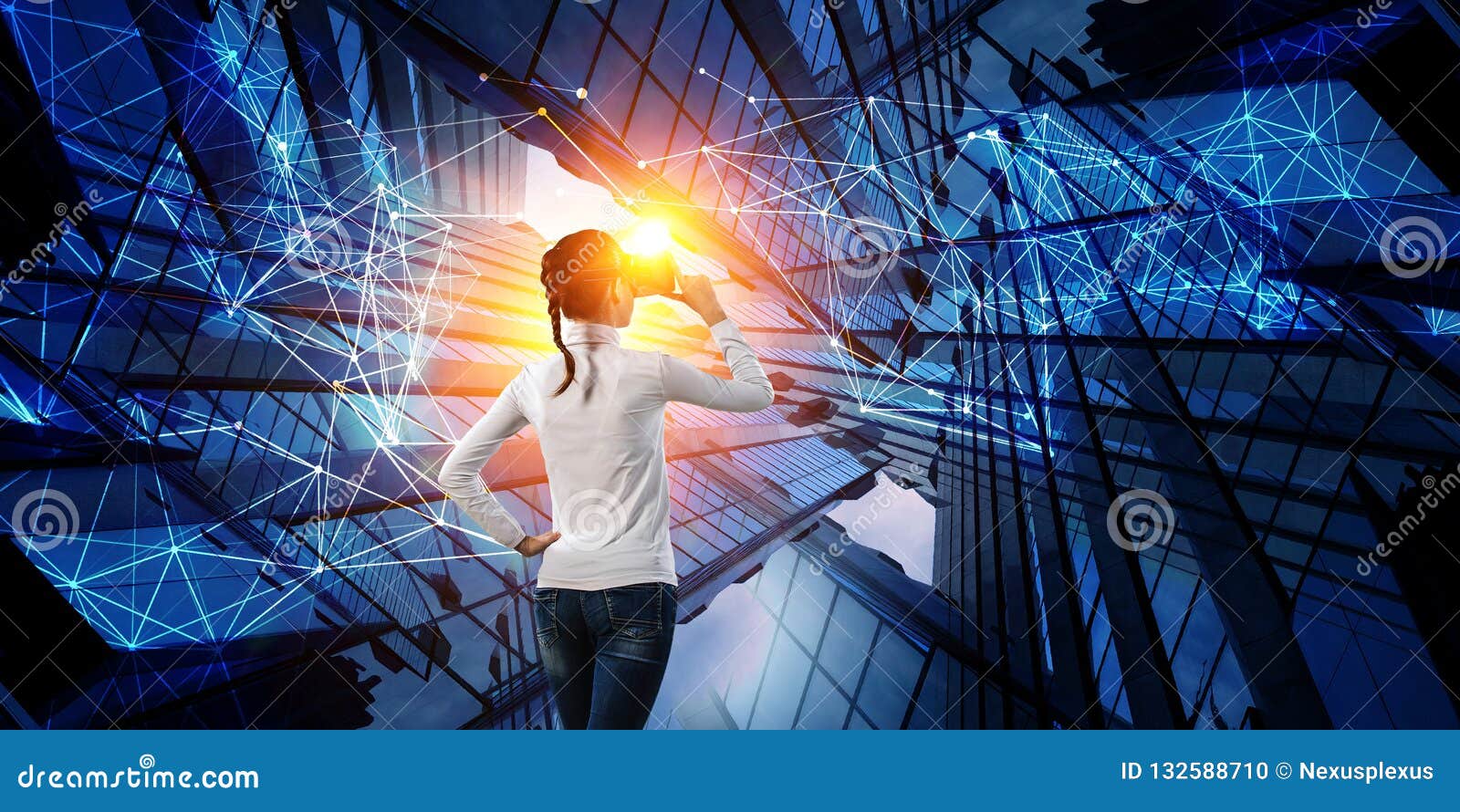 Future of Virtual Technology. Mixed Media Stock Photo - Image of ...