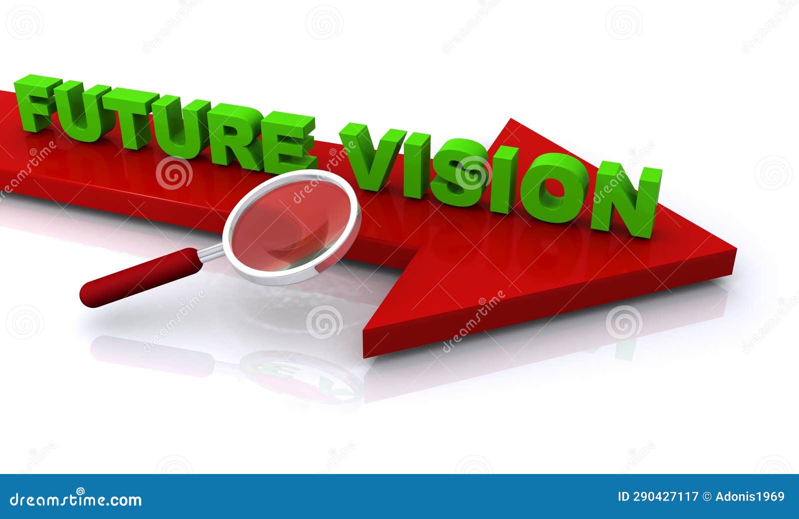Future Vision on Arrow and White Stock Illustration - Illustration of ...