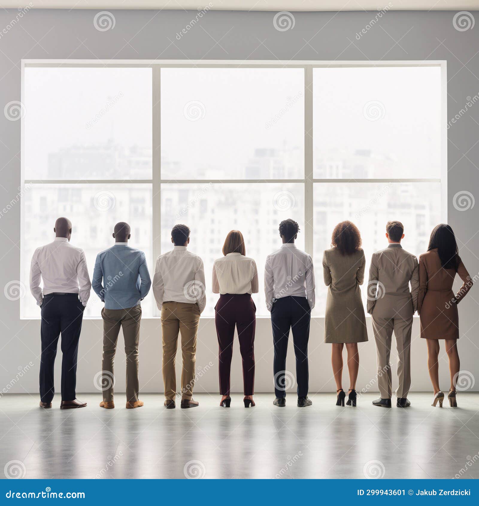 Future Vision. Brainstorm Cooperation Team Group of Office Workers ...