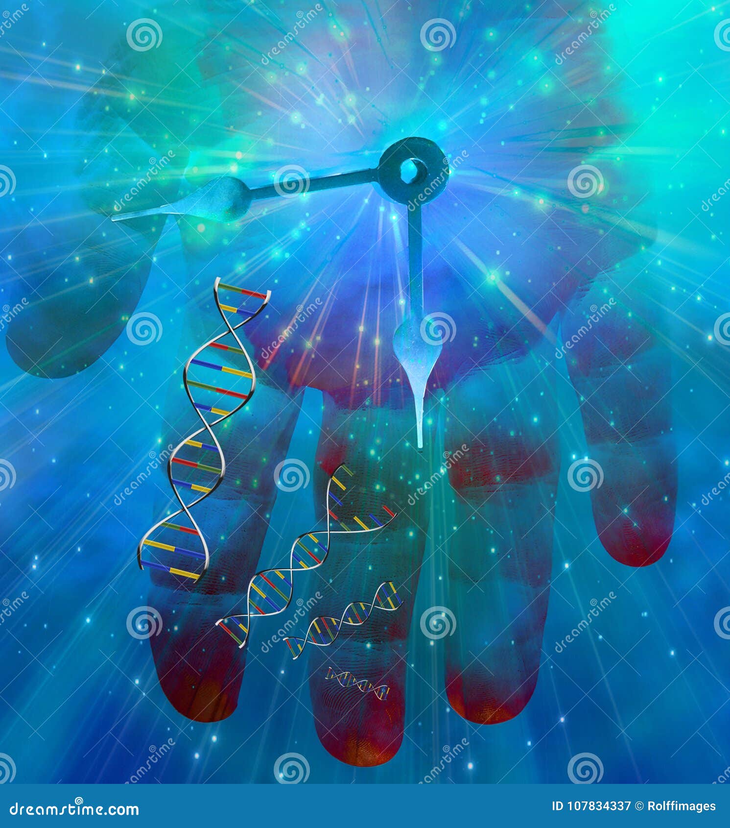 Future Vision DNA stock illustration. Illustration of engineering ...