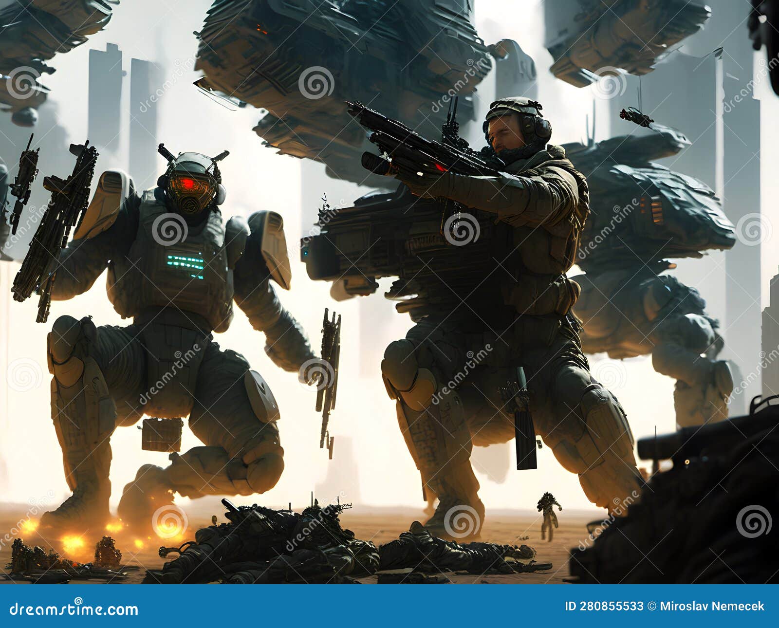 Future War, Generative AI Illustration Royalty-Free Stock Photo ...