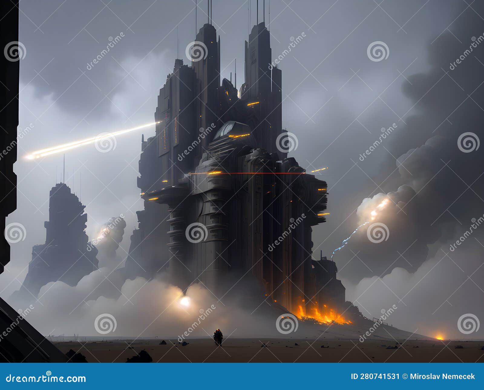 Future War, Generative AI Illustration Stock Illustration ...