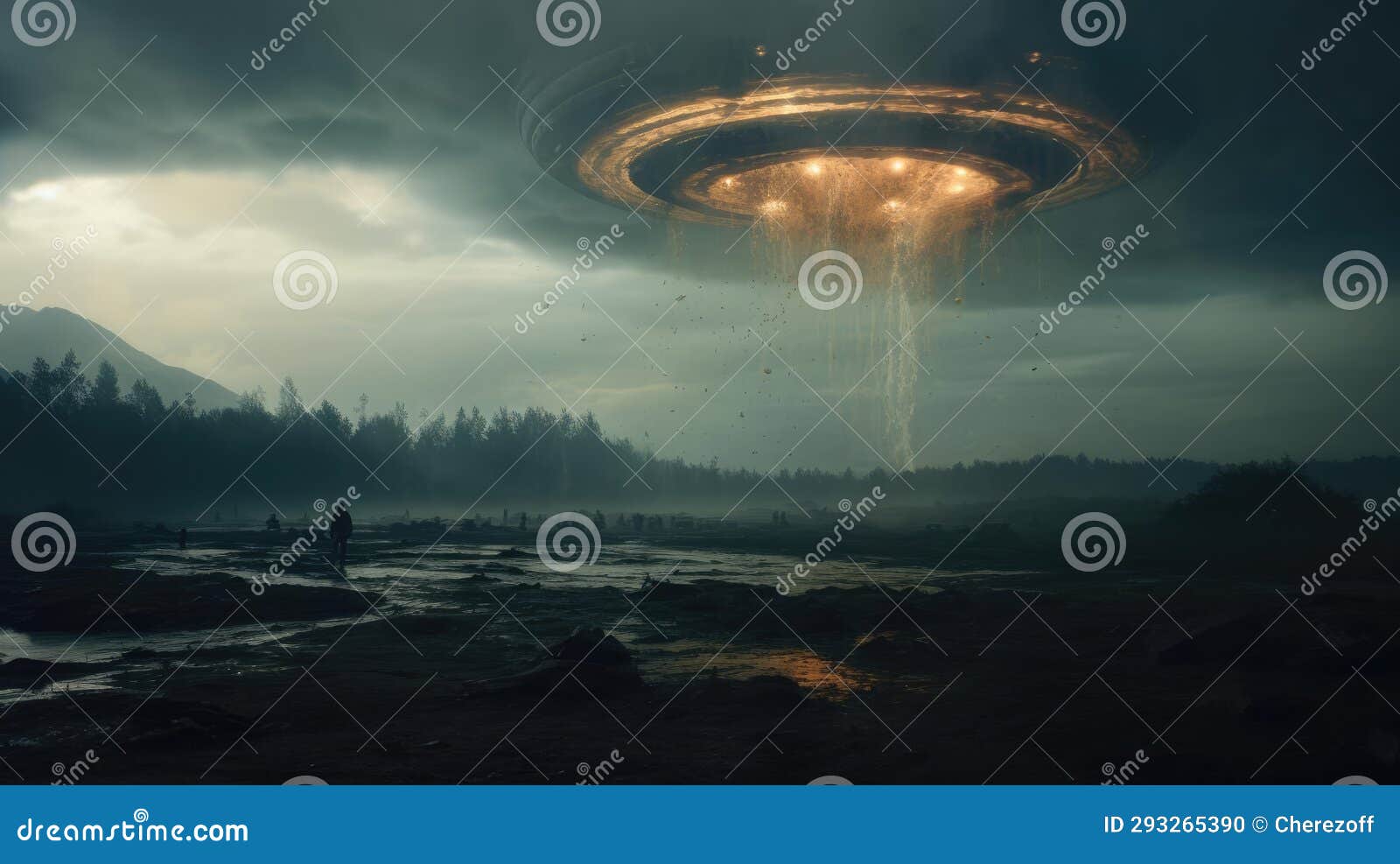 War between Humans and Aliens Stock Illustration - Illustration of ...