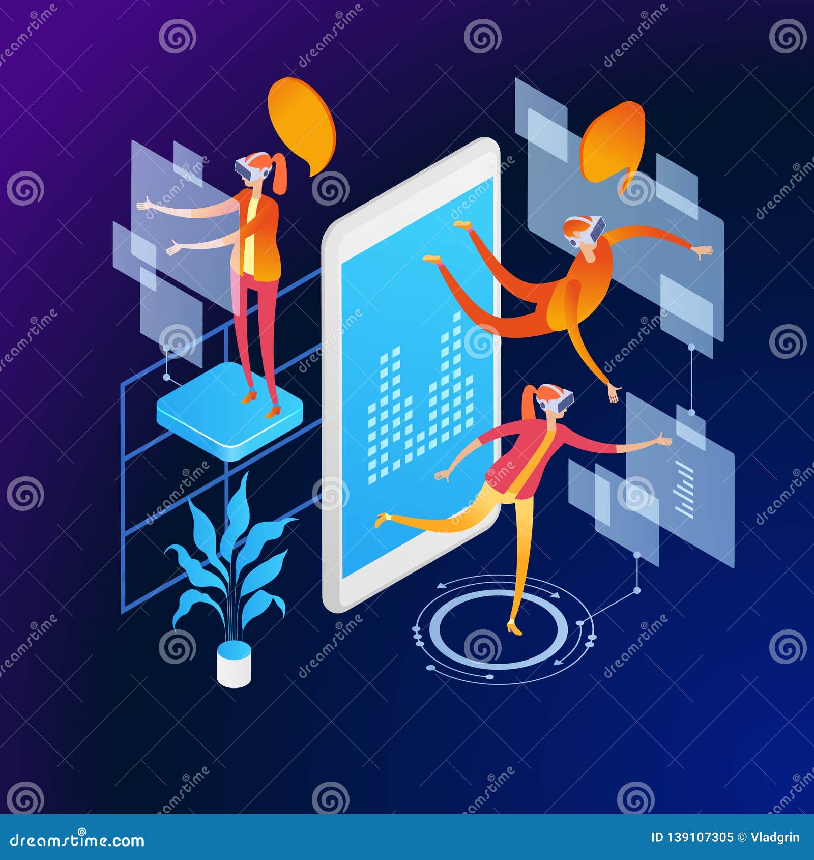 Future Web Banner stock illustration. Illustration of background ...