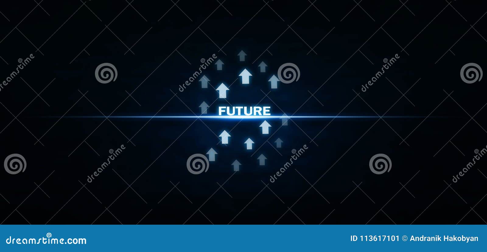 Future word and arrows. stock illustration. Illustration of arrows ...