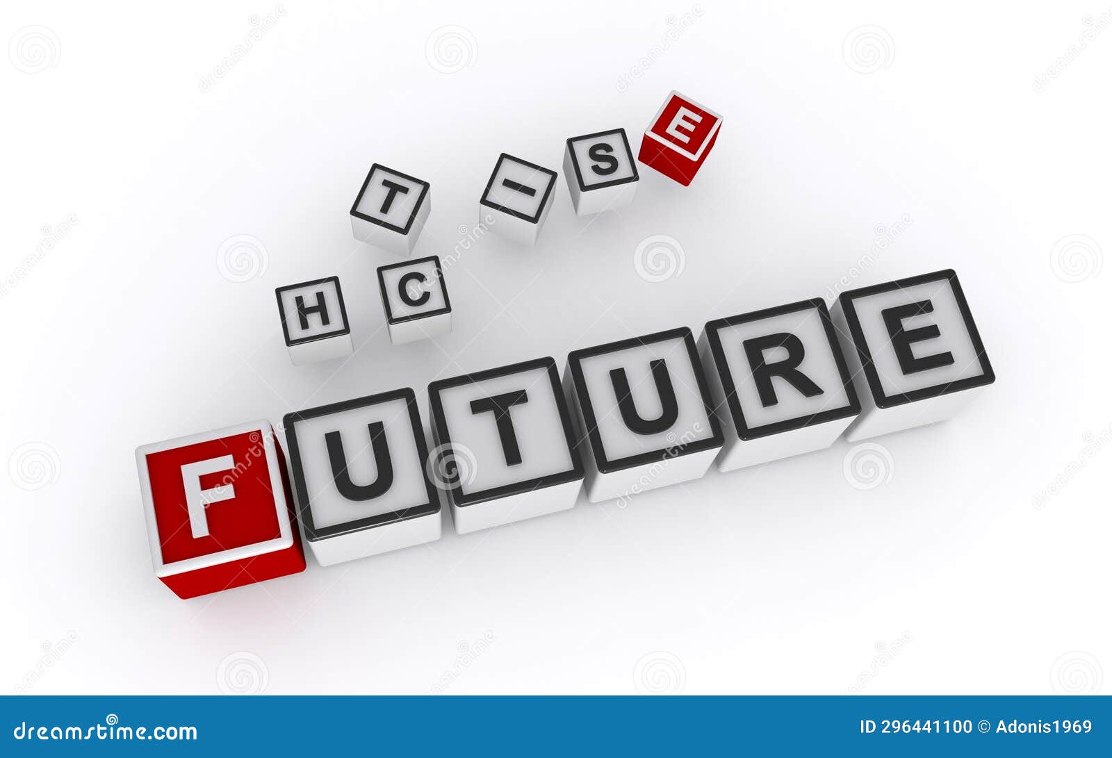 Future word block on white stock photo. Image of forward - 296441100