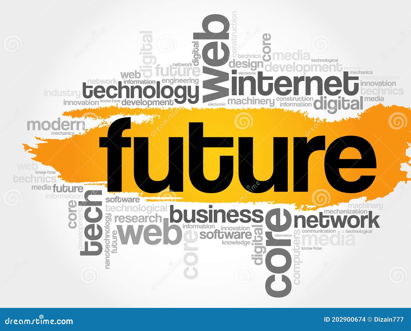 Future Word Cloud, Technology Concept Stock Illustration - Illustration ...