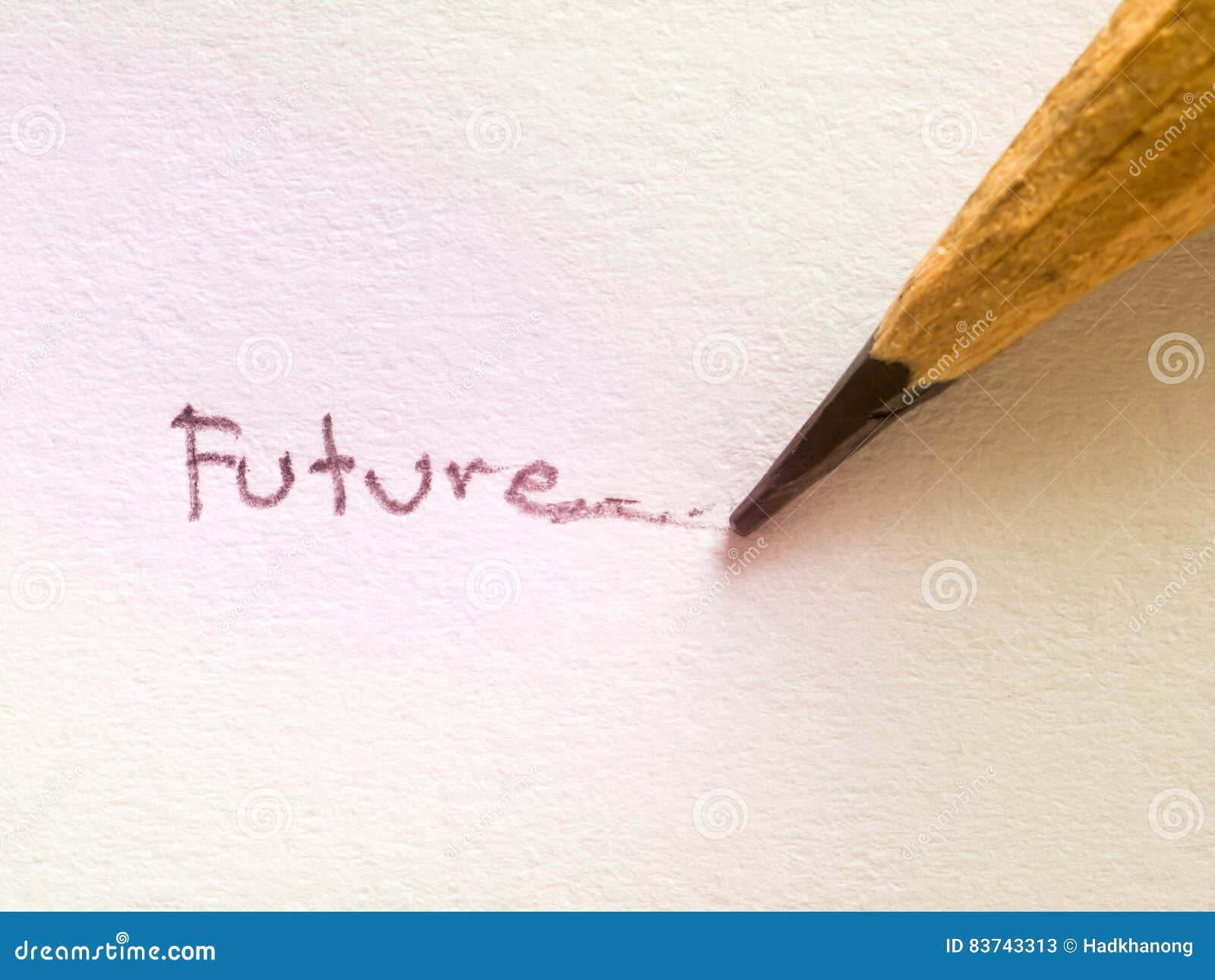 Future Wording on Paper with Pencil Stock Image - Image of writing ...