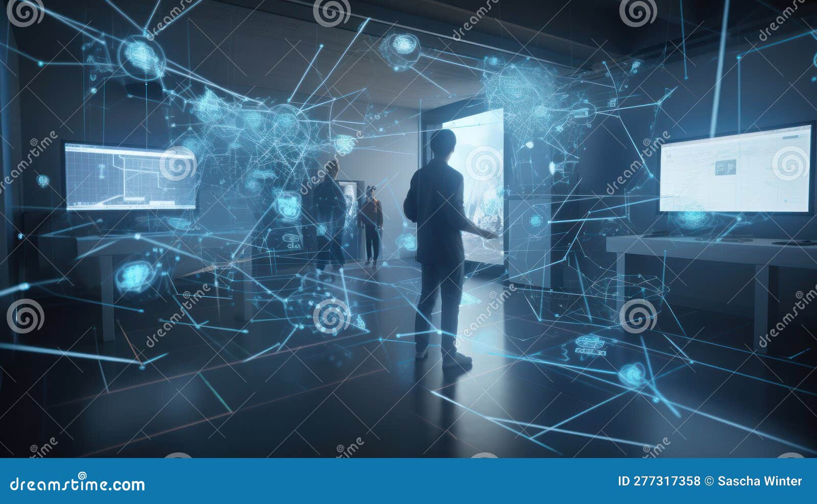 The Future of Work: AI S Impact. Generative AI Stock Illustration ...