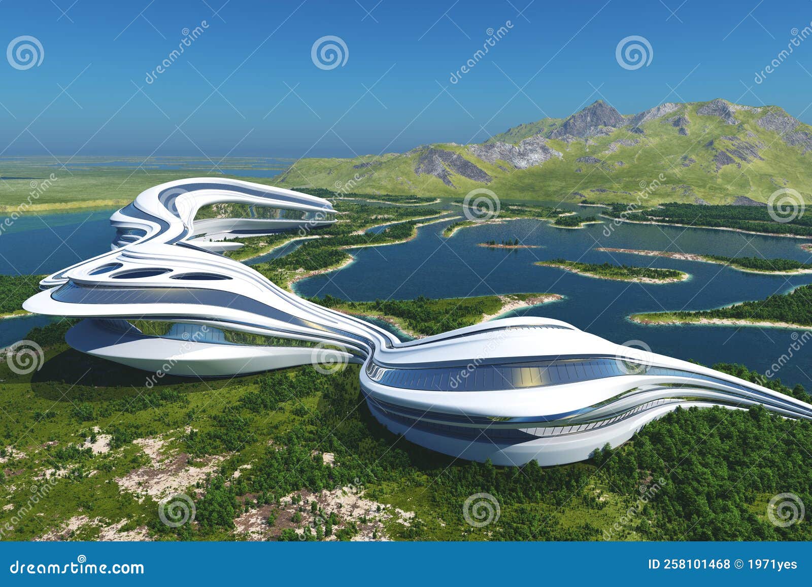 FutureBeautiful City of Fantasy Stock Illustration - Illustration of ...