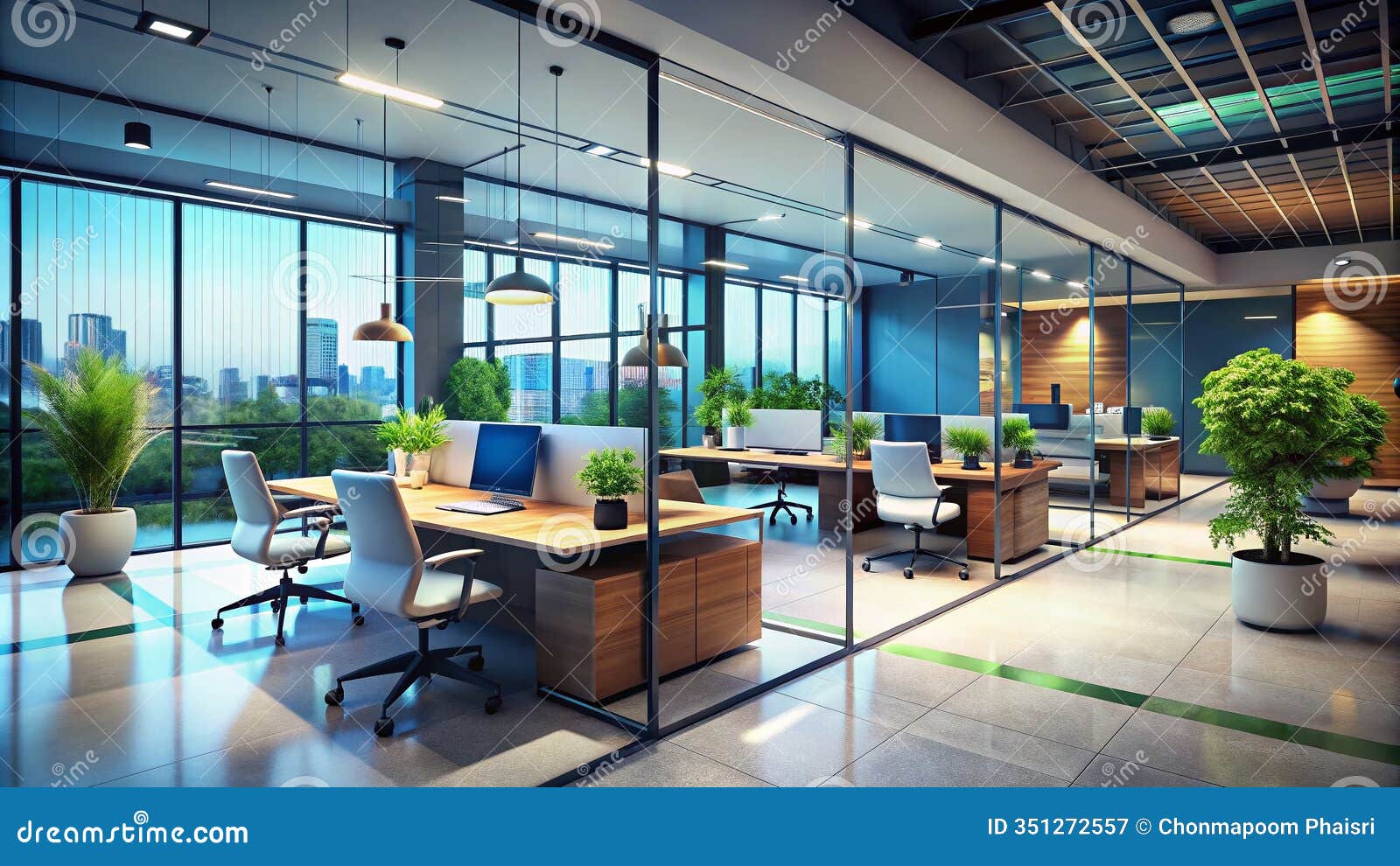 FutureForward Corporate Office Design AIGenerated Spaces Featuring ...