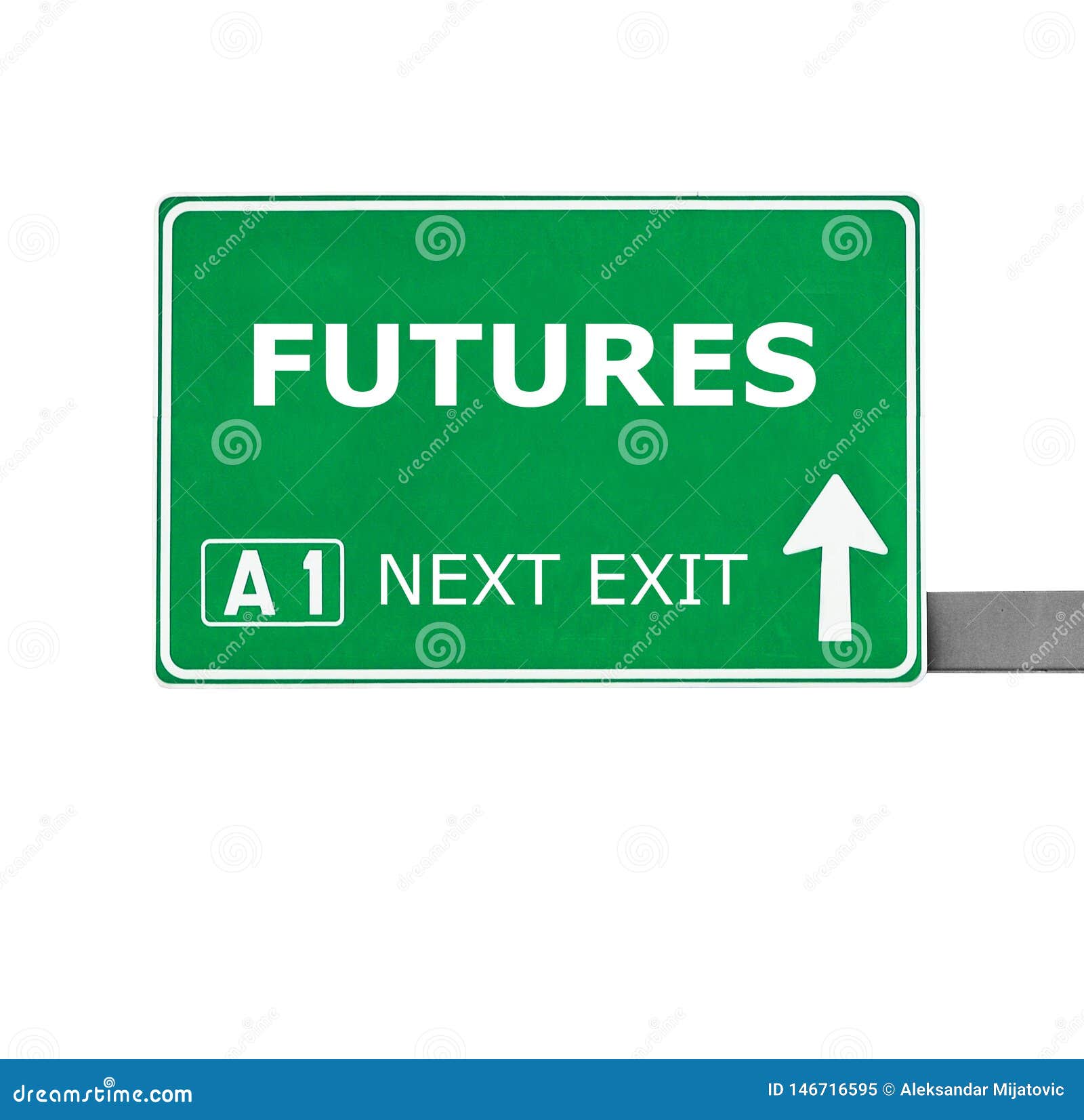 FUTURES Road Sign Isolated on White Stock Image - Image of bonds ...