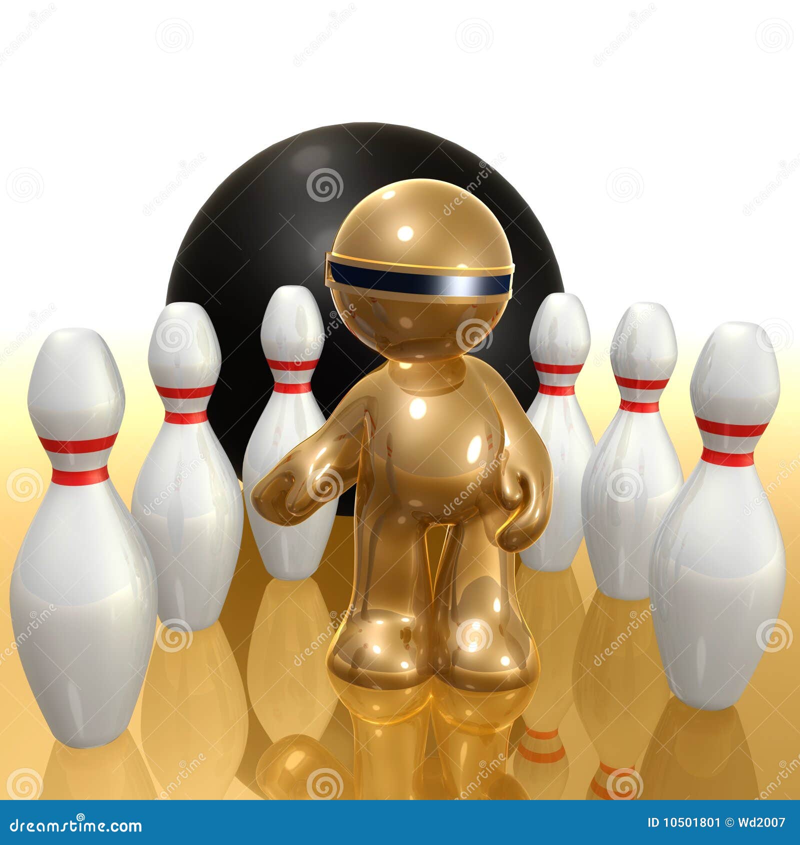 Futuristic 3d Icon Playing Bowling Ball Stock Illustration ...