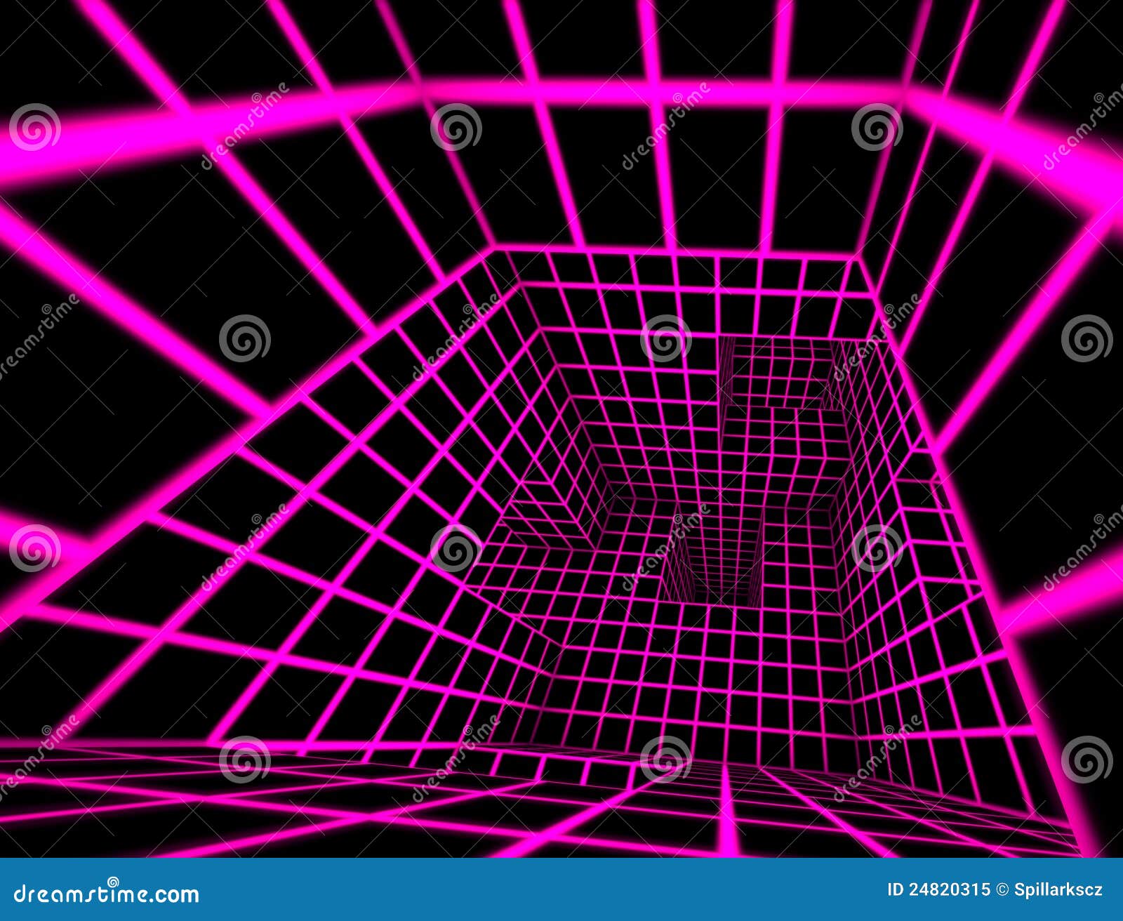 Futuristic 3d Render Tiled Labyrinth Interior Stock Illustration ...