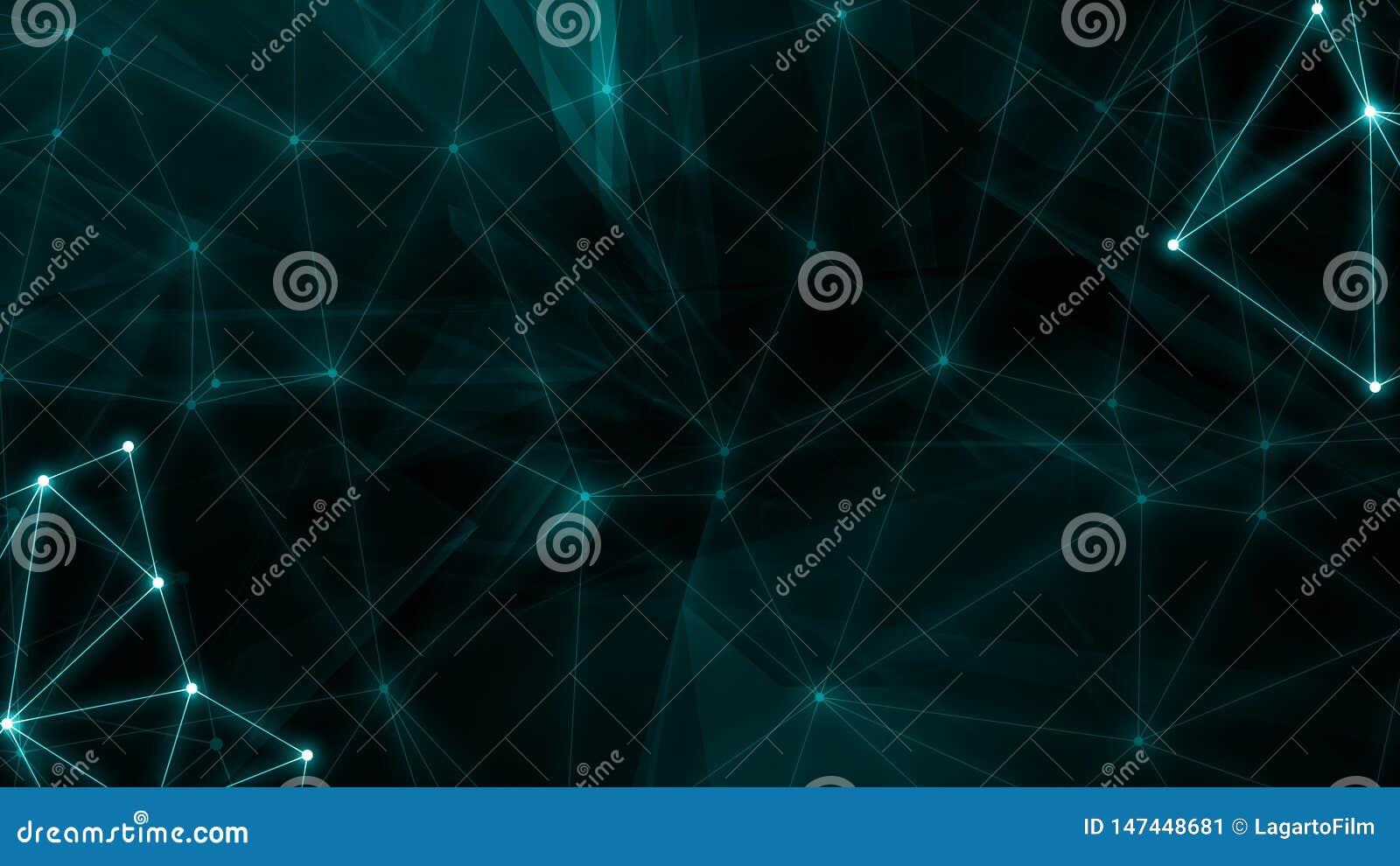 Futuristic Abstract Art, Triangular Abstract Creative Connections ...