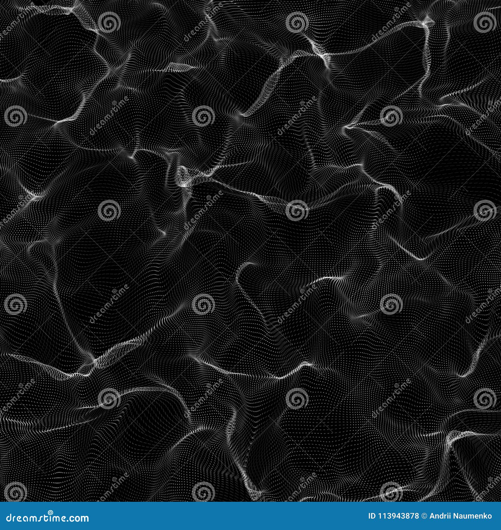 Futuristic Abstract Background. 3d Render Illustration. Warp Surface ...