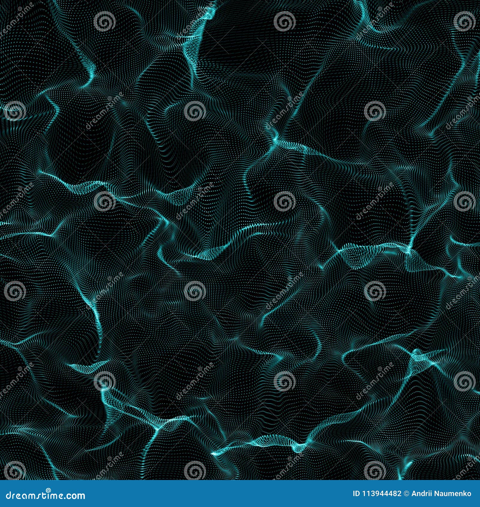 Futuristic Abstract Background. 3d Render Illustration. Warp Surface ...