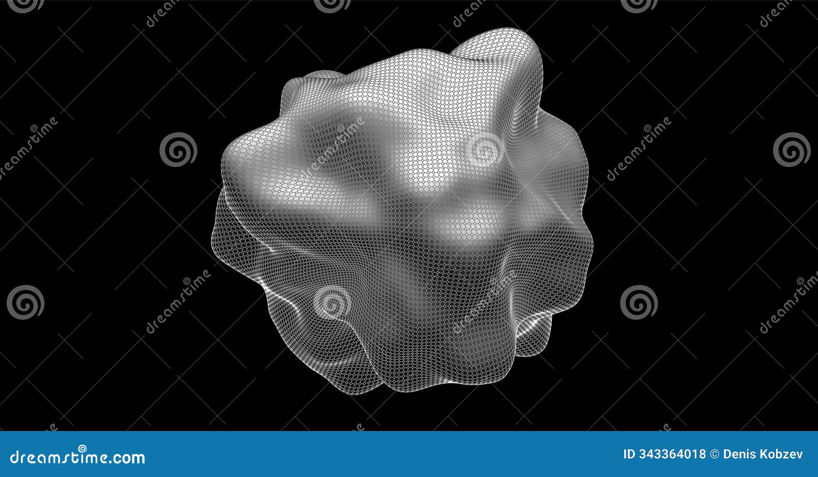 Futuristic Abstract Background. 3d Vector Illustration. Warp Surface ...