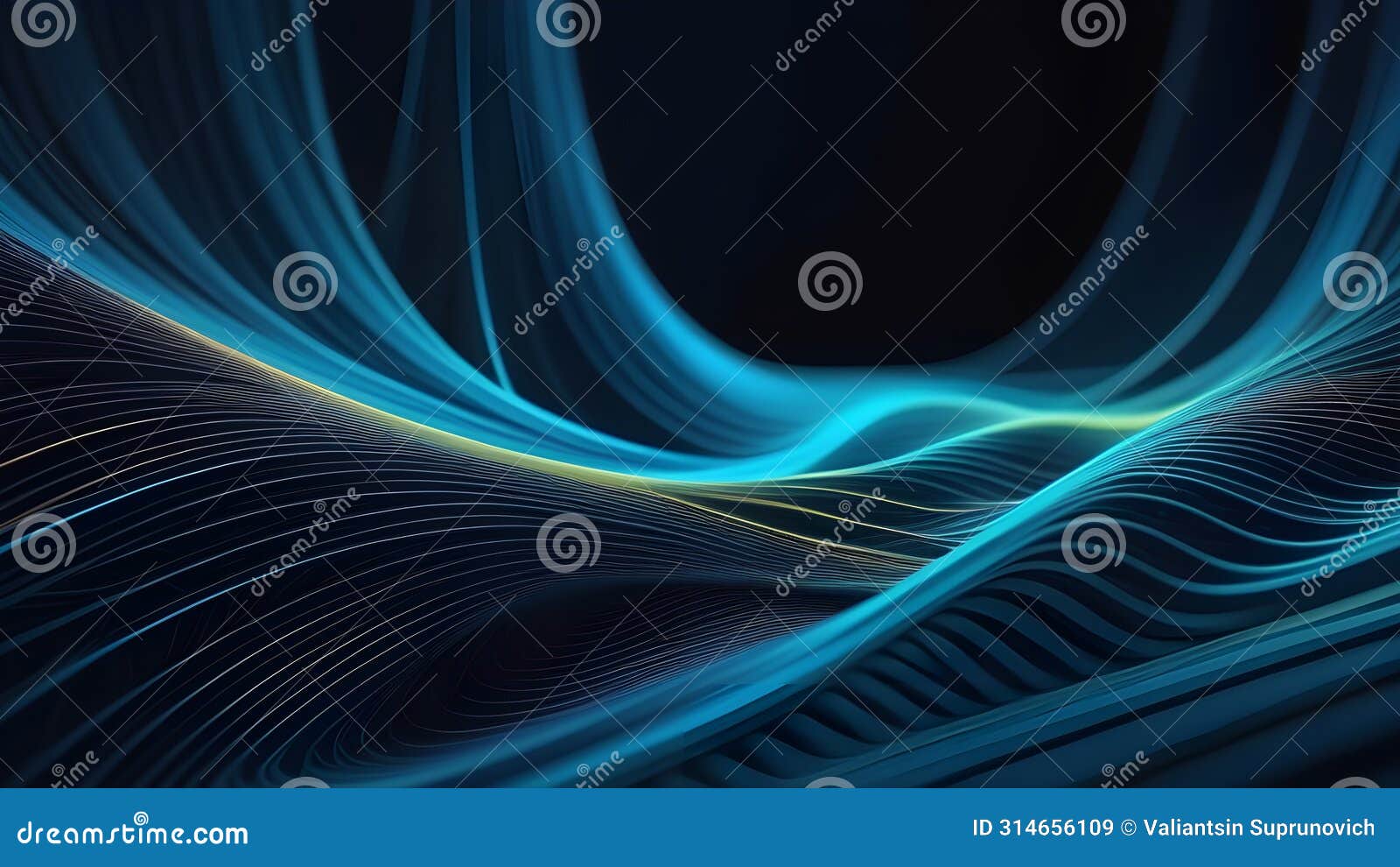 Futuristic Abstract Background with Dynamic Waves of Light and Digital ...