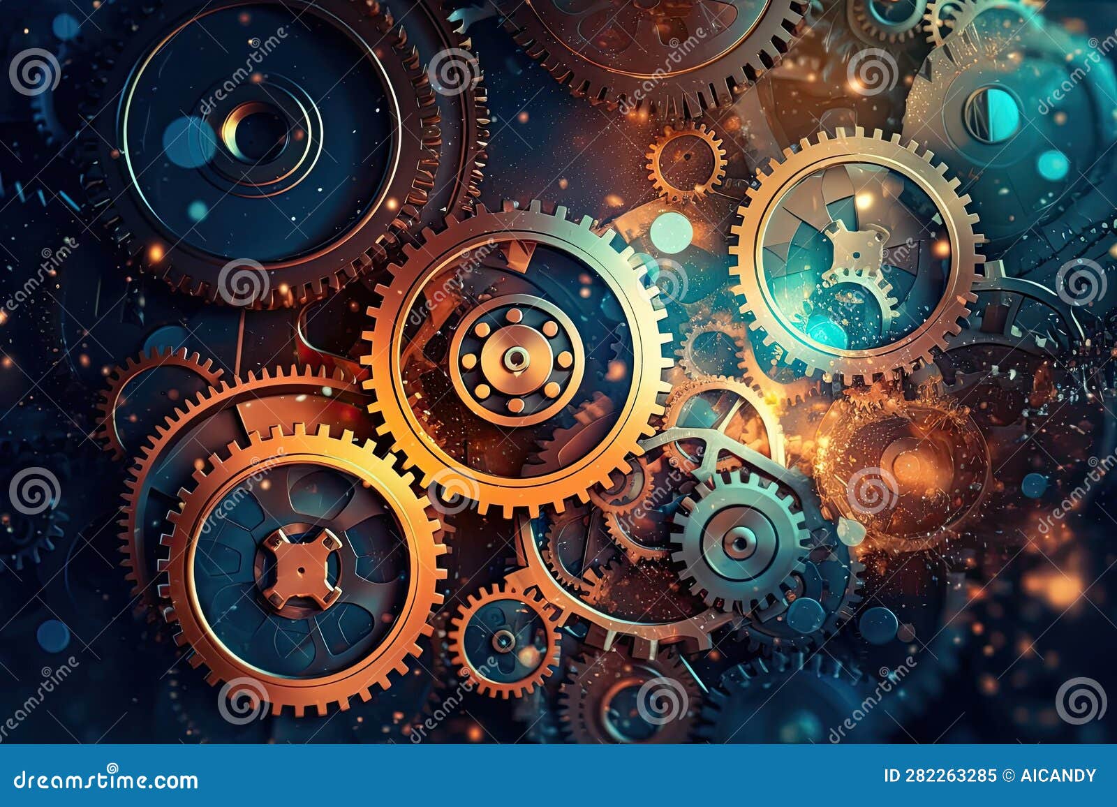 Futuristic Abstract Background With Interlocking Gears And Cogs ... Futuristic Abstract Background With Interlocking Gears And Cogs ...