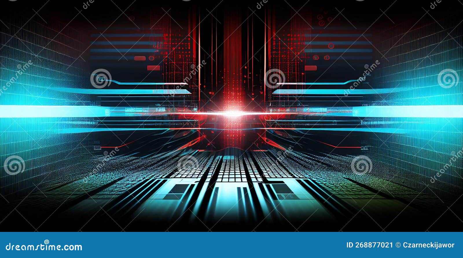 Futuristic Abstract Background. Wide Horizontal Screen Banner. Computer ...