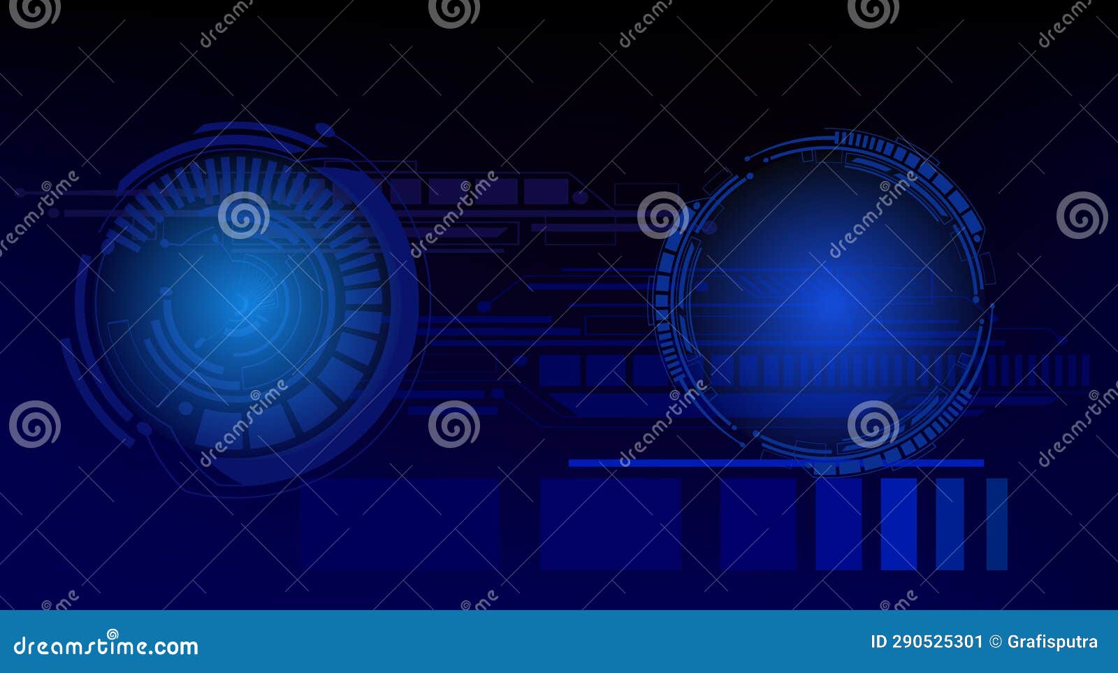 Futuristic Abstract Blue Background Stock Vector - Illustration of ...