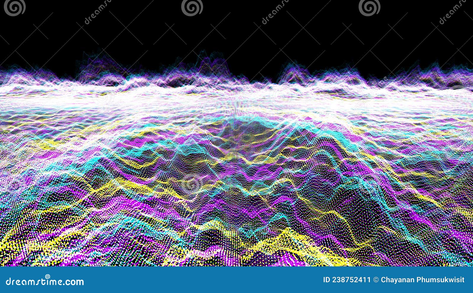 Futuristic Abstract Blur Technology Purple Blue Yellow Waveform Ball ...