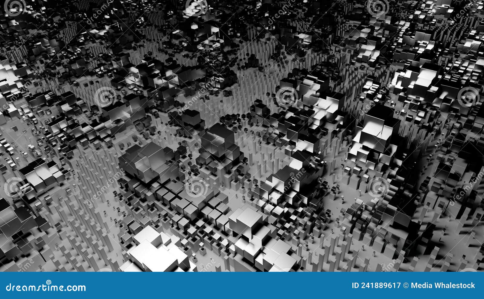 Futuristic Abstract Cubic Grid with Seamless Wave Animation. Design ...