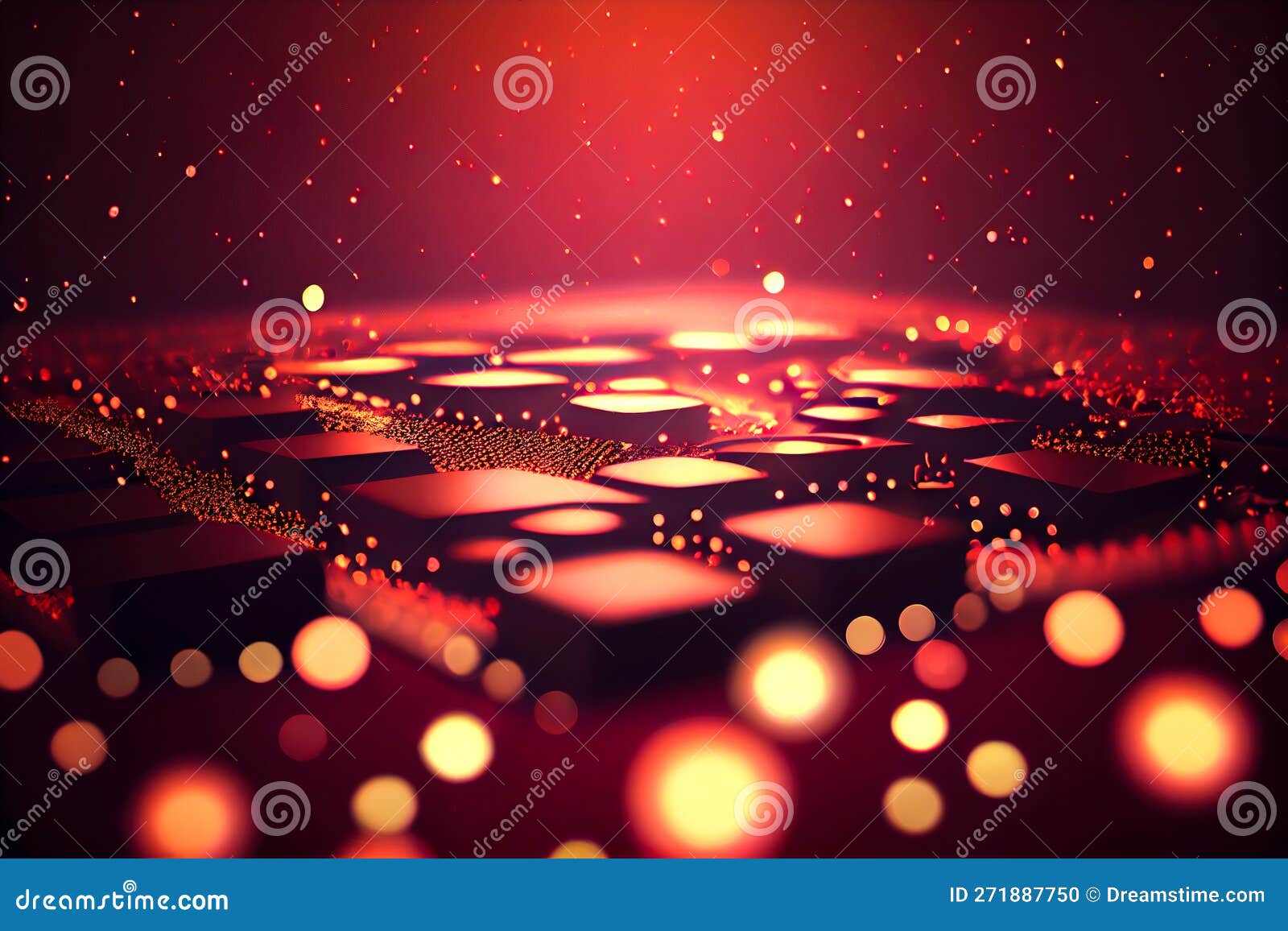 Futuristic Abstract 3d Sci-fi Red Background. Generative AI, Generative ...