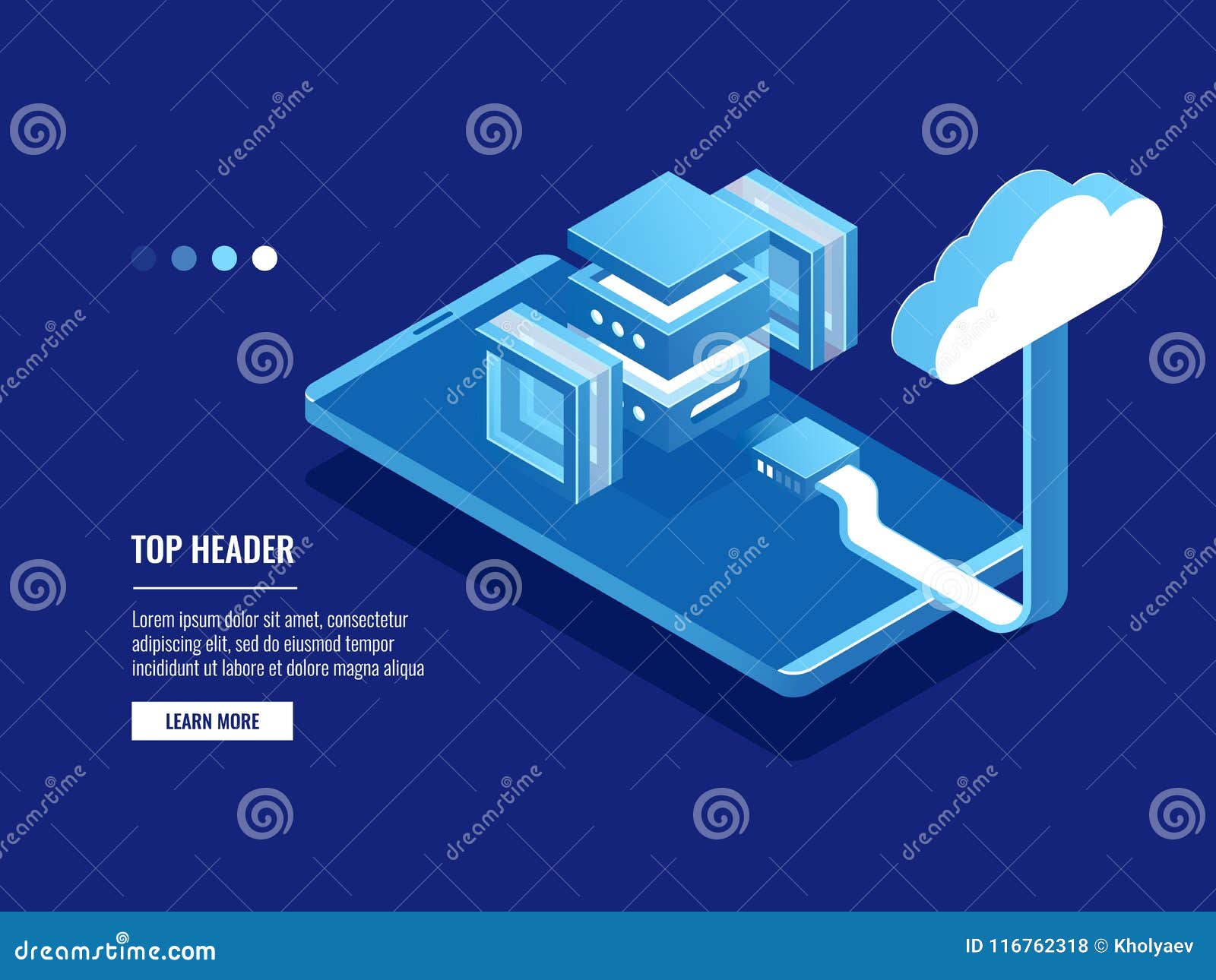 Futuristic Abstract Data Warehouse, Cloud Storage, Server Room, Data ...