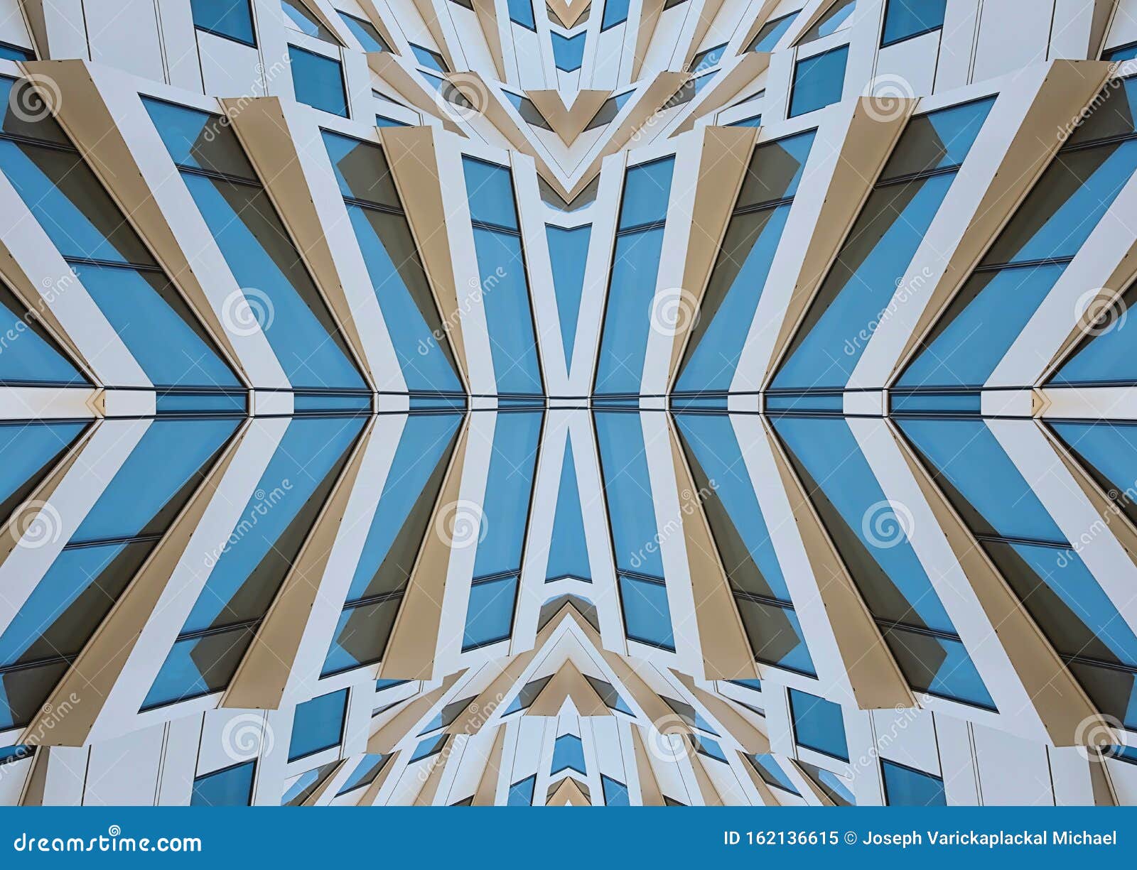 Futuristic Abstract Design with Geometric Shapes with Reflection Stock ...