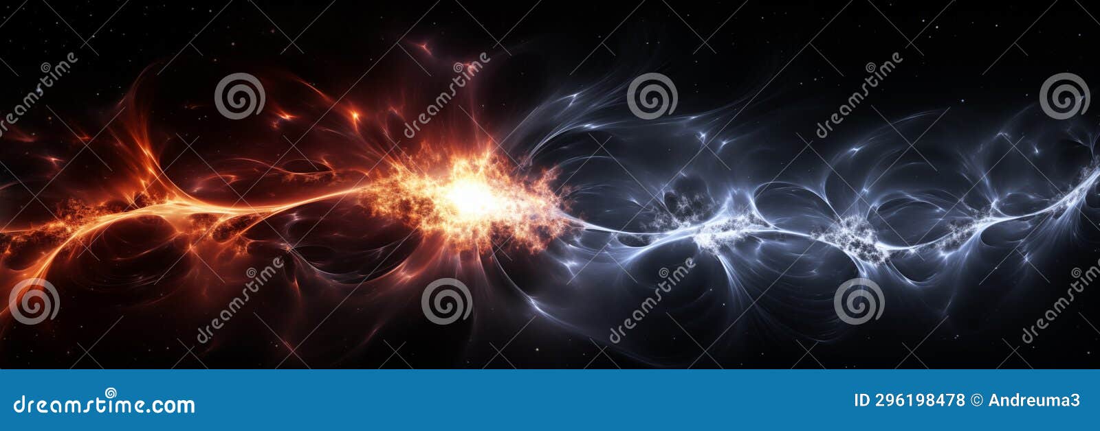Futuristic Abstract Energy Wave Background in Space Stock Illustration ...