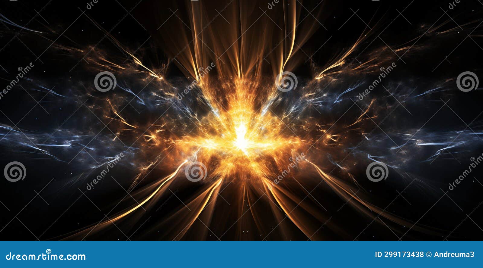 Futuristic Abstract Energy Wave Background in Space Stock Illustration ...
