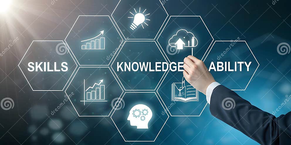 A Futuristic and Abstract Image Representing the Concept of Skills, Knowledge, and Ability Stock ...