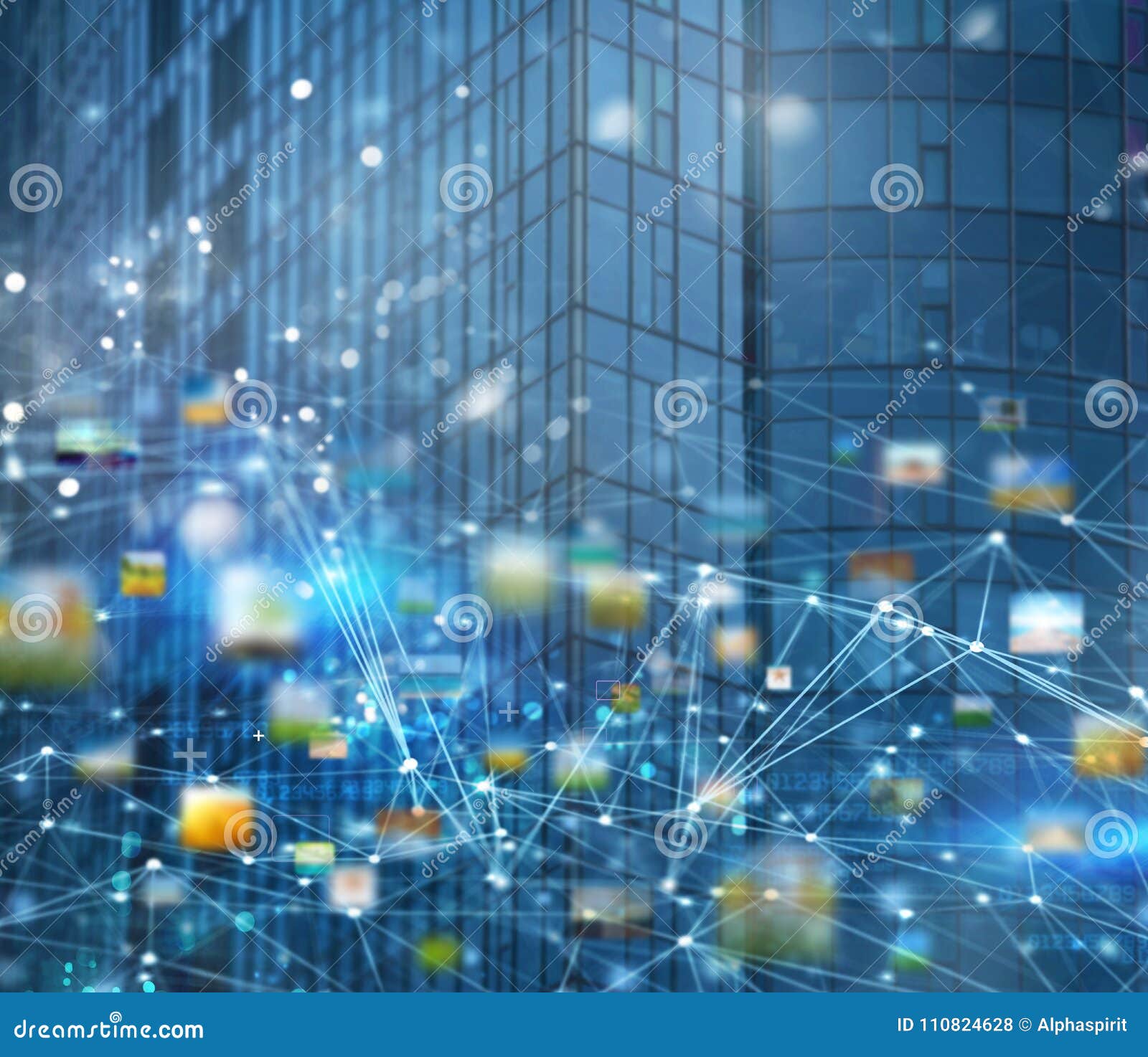 Abstract Internet Connection Network Background with Motion Effects ...