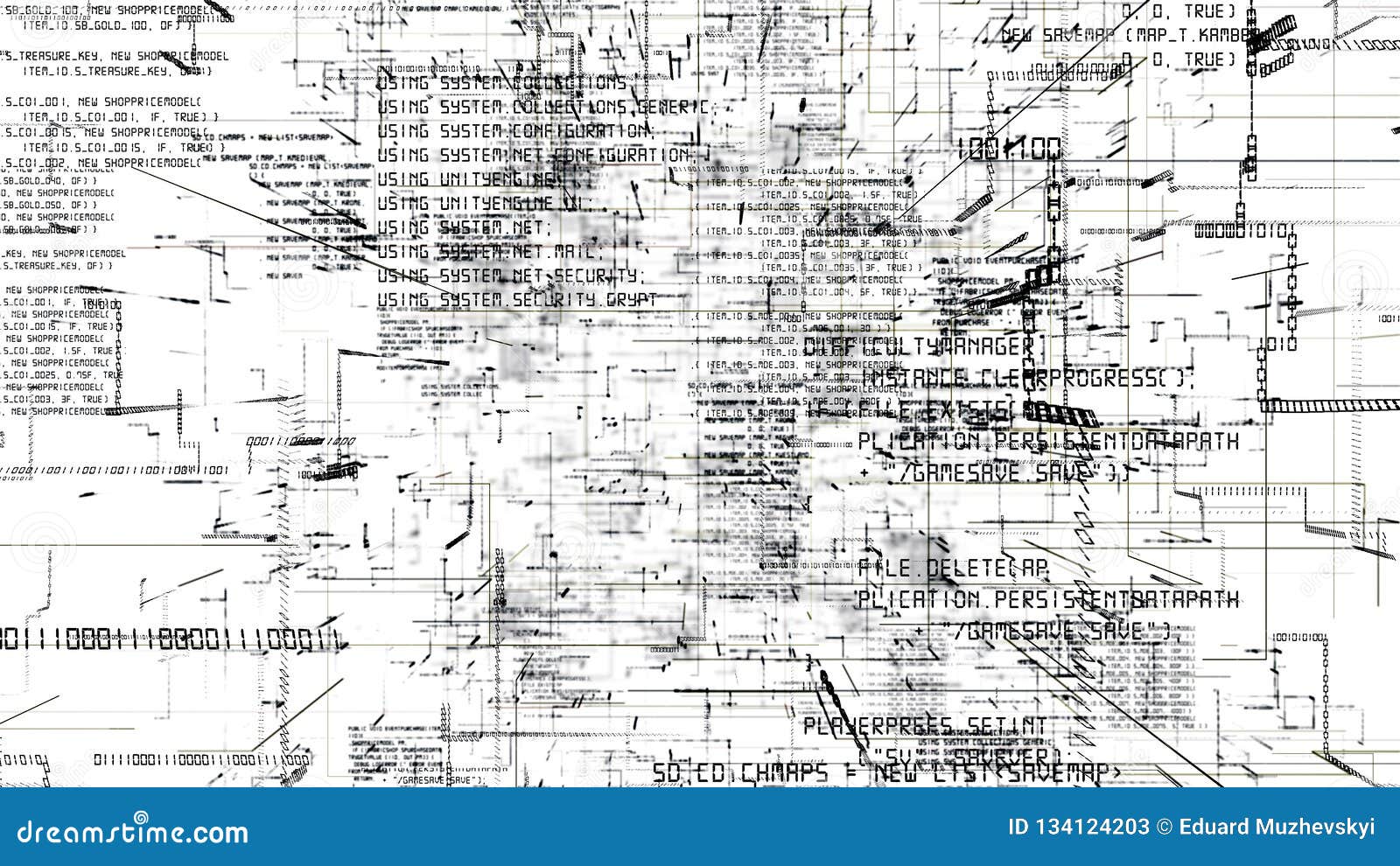 Abstract Programming Background Blue And Red Glowing Binary Software Code Random Binary