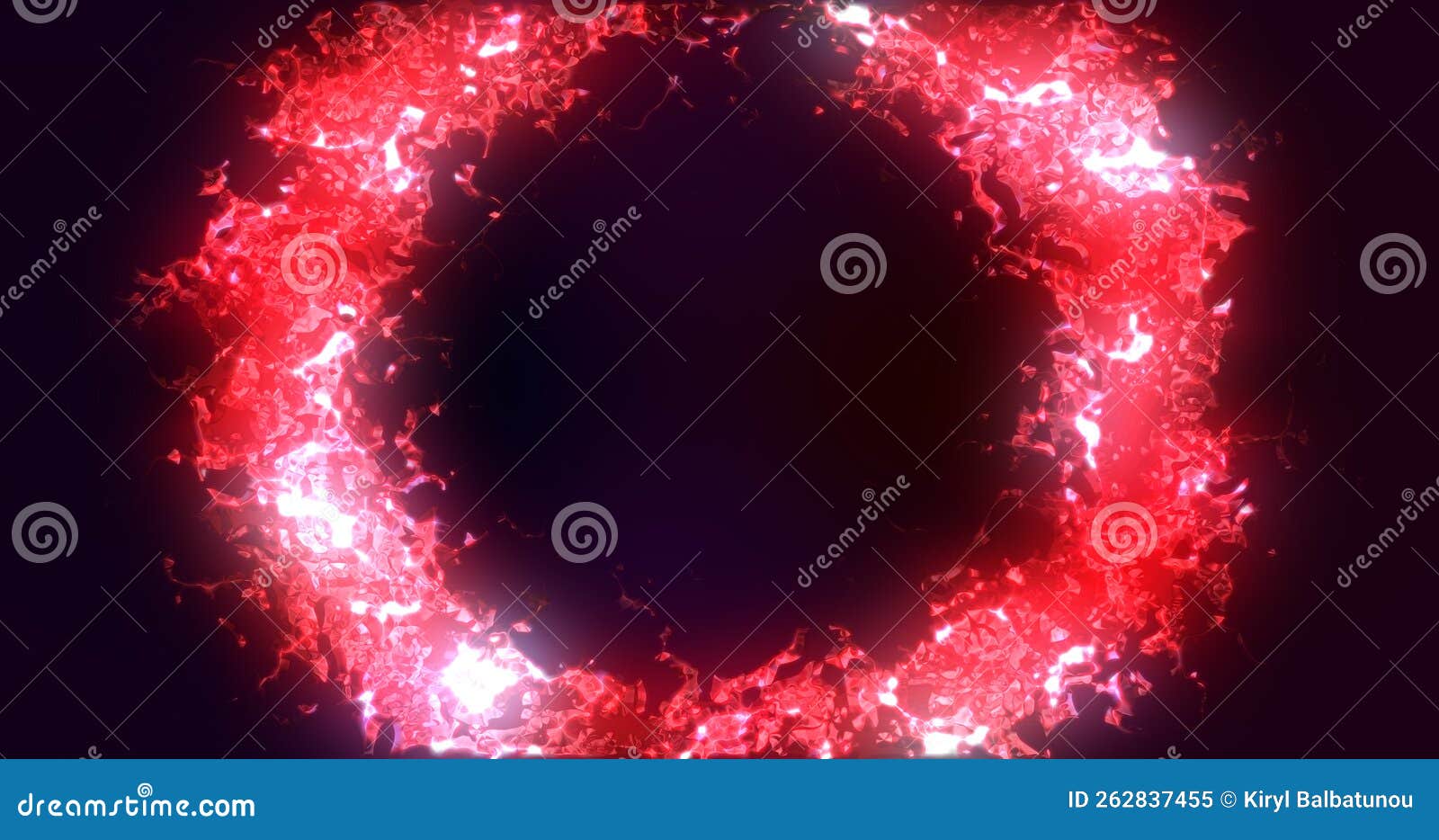 Futuristic Abstract Red Exploding Ring Circle Glowing Radiant Magical ...