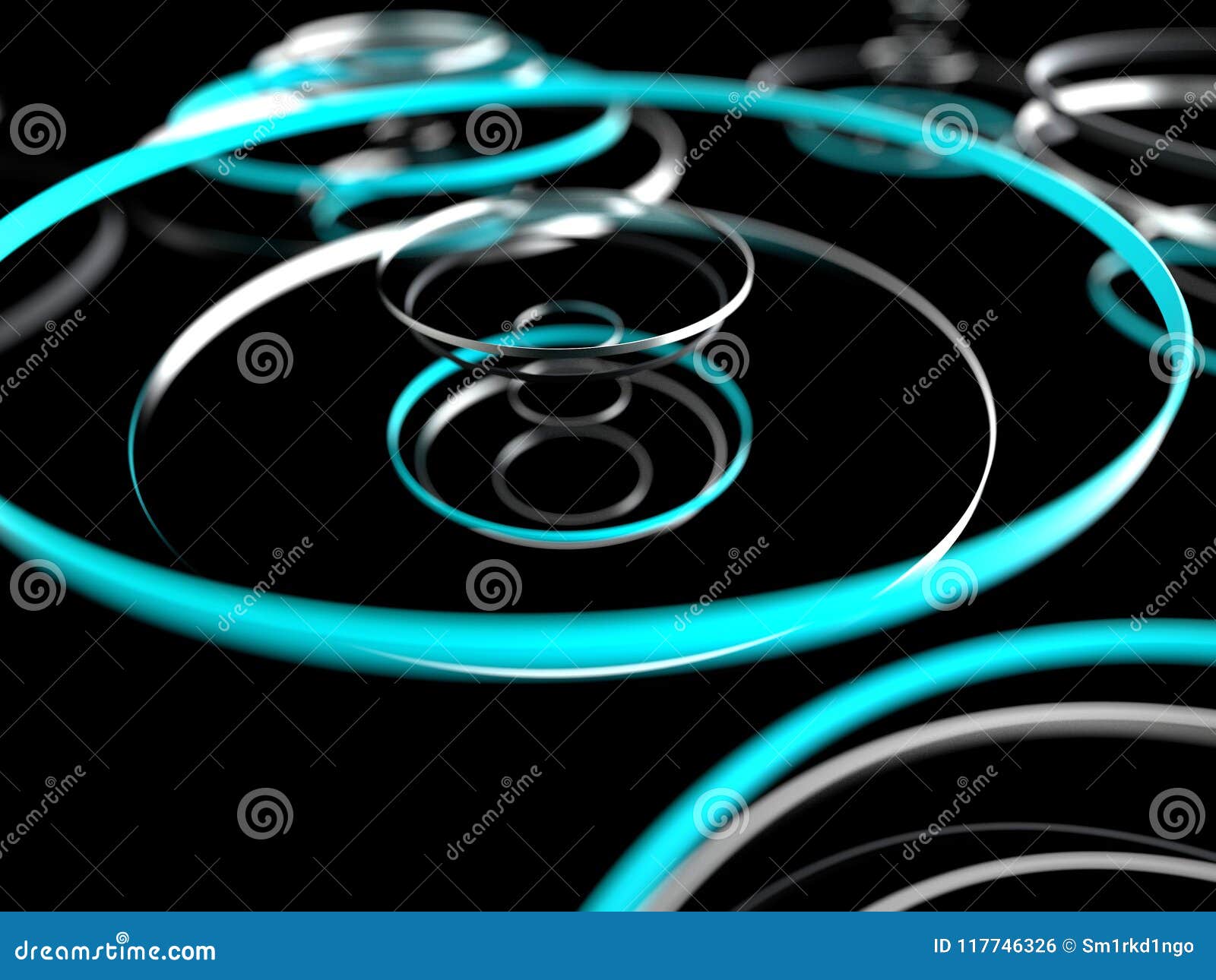 Futuristic Abstract Rings. Technology Conception Stock Illustration ...
