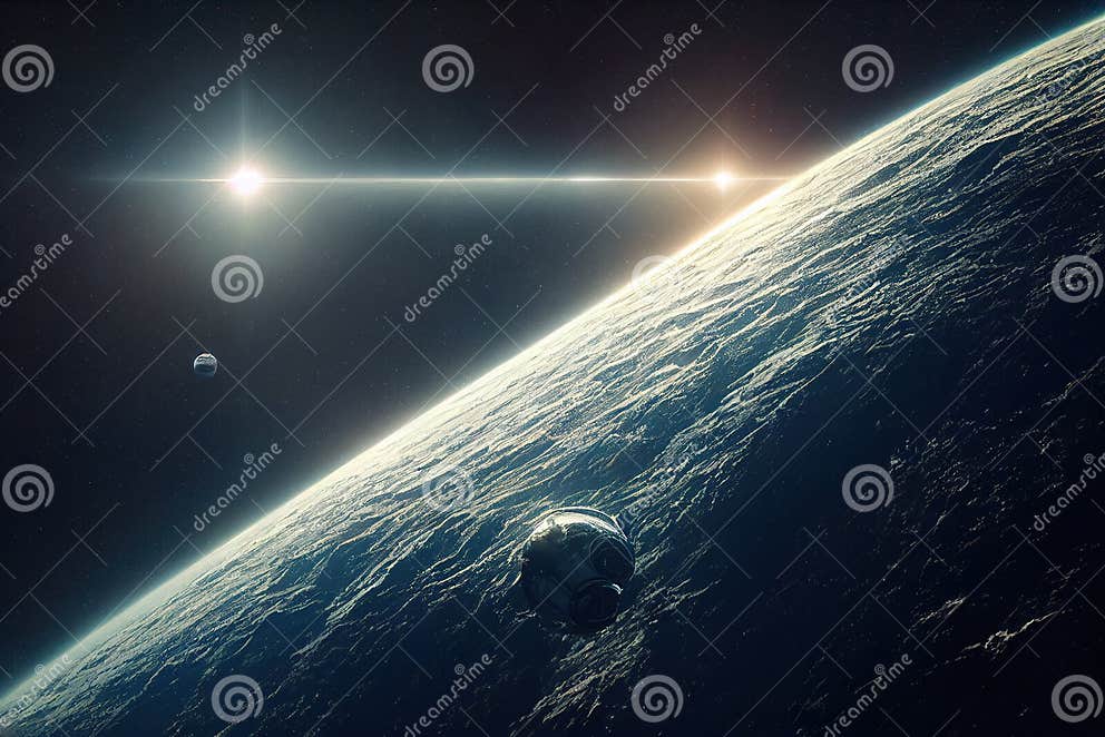 Futuristic Abstract Science Fiction Landscape Stock Image - Image of ...