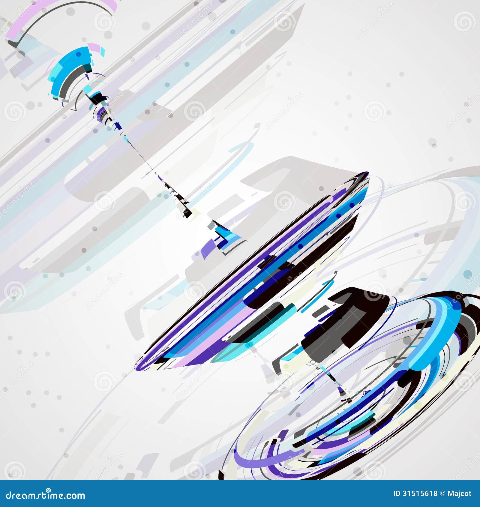 Futuristic Abstract Shape Illustration Stock Vector - Illustration of ...