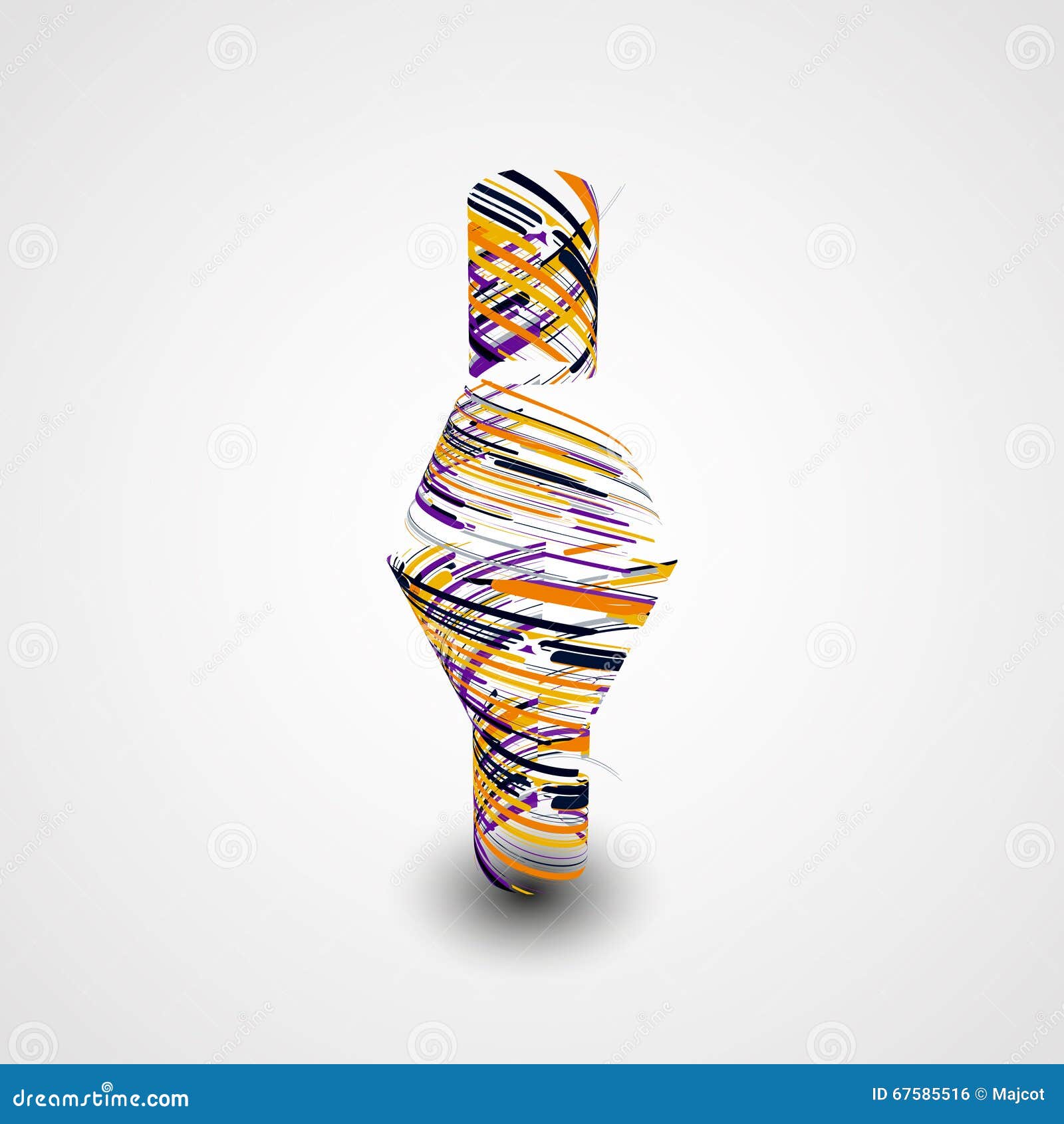 Futuristic Abstract Shape Illustration Stock Vector - Illustration of ...