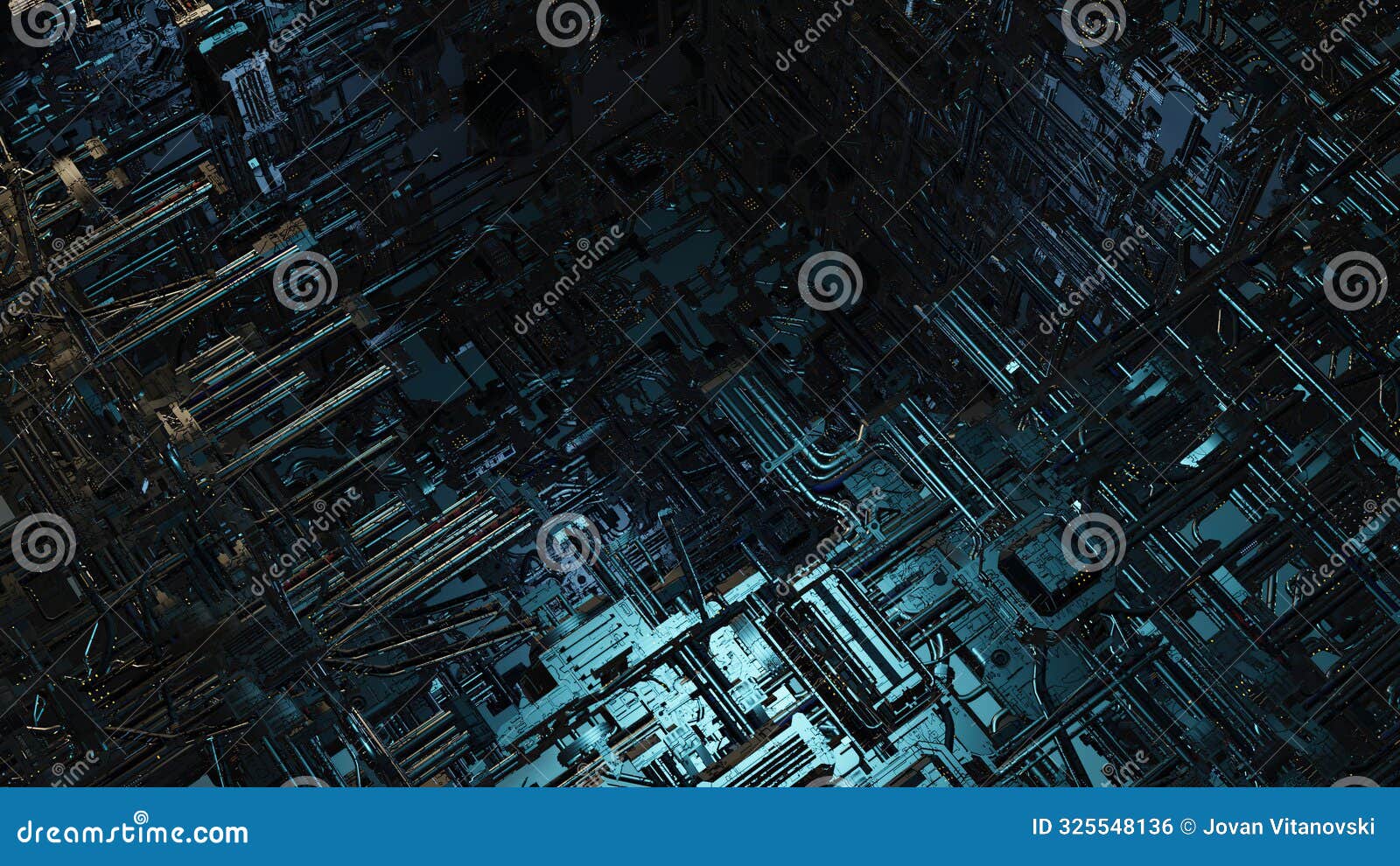Futuristic Abstract Technology Background with Intricate Circuit ...