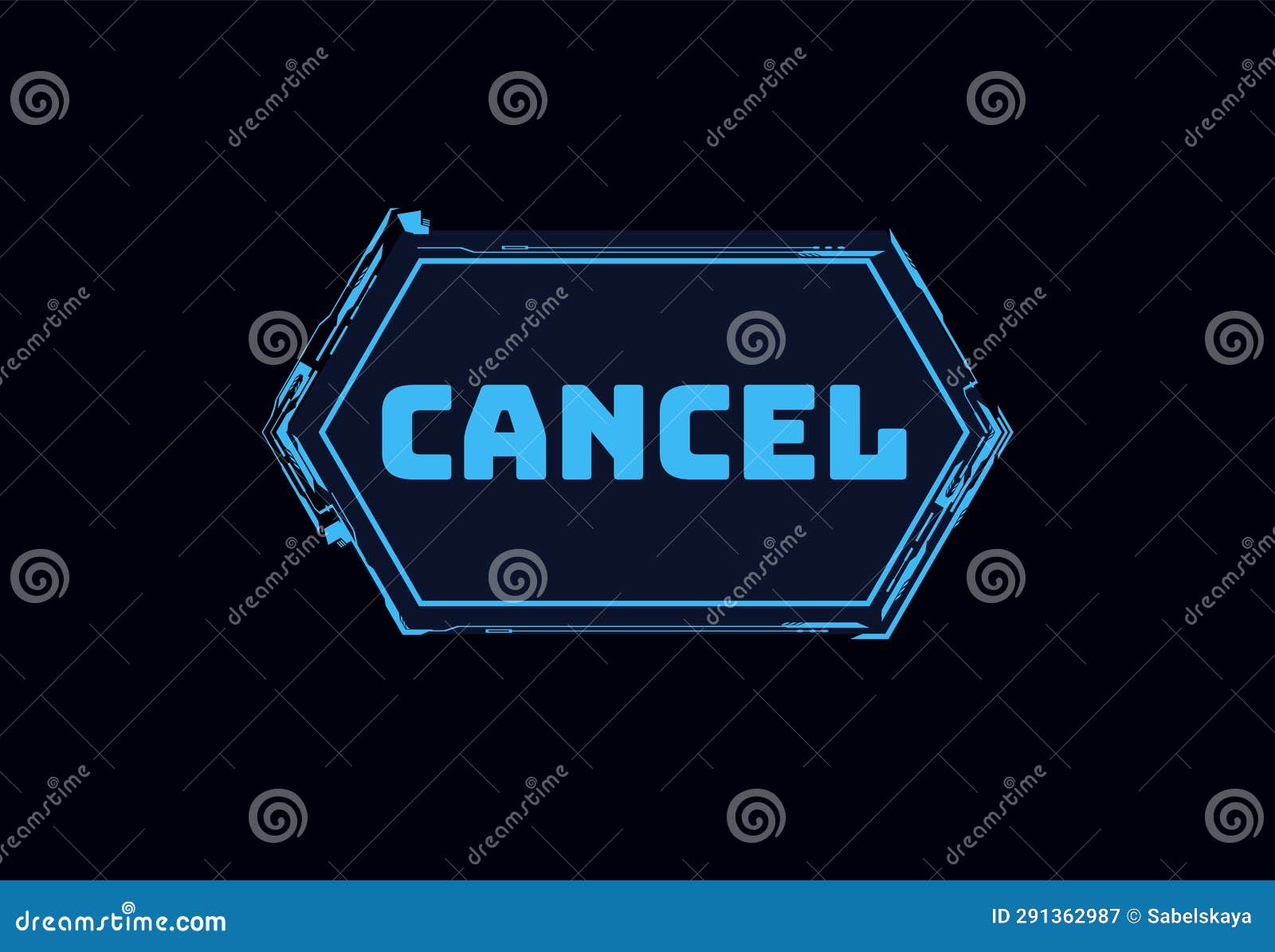 Futuristic Abstract Vector Frame Labeled Cancel, Illustration for Web ...