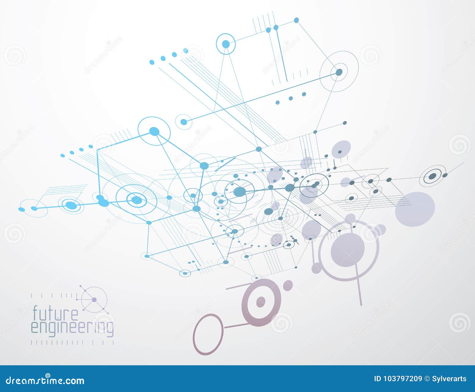 Futuristic Abstract Vector Technology Background. Mechanical Eng Stock ...