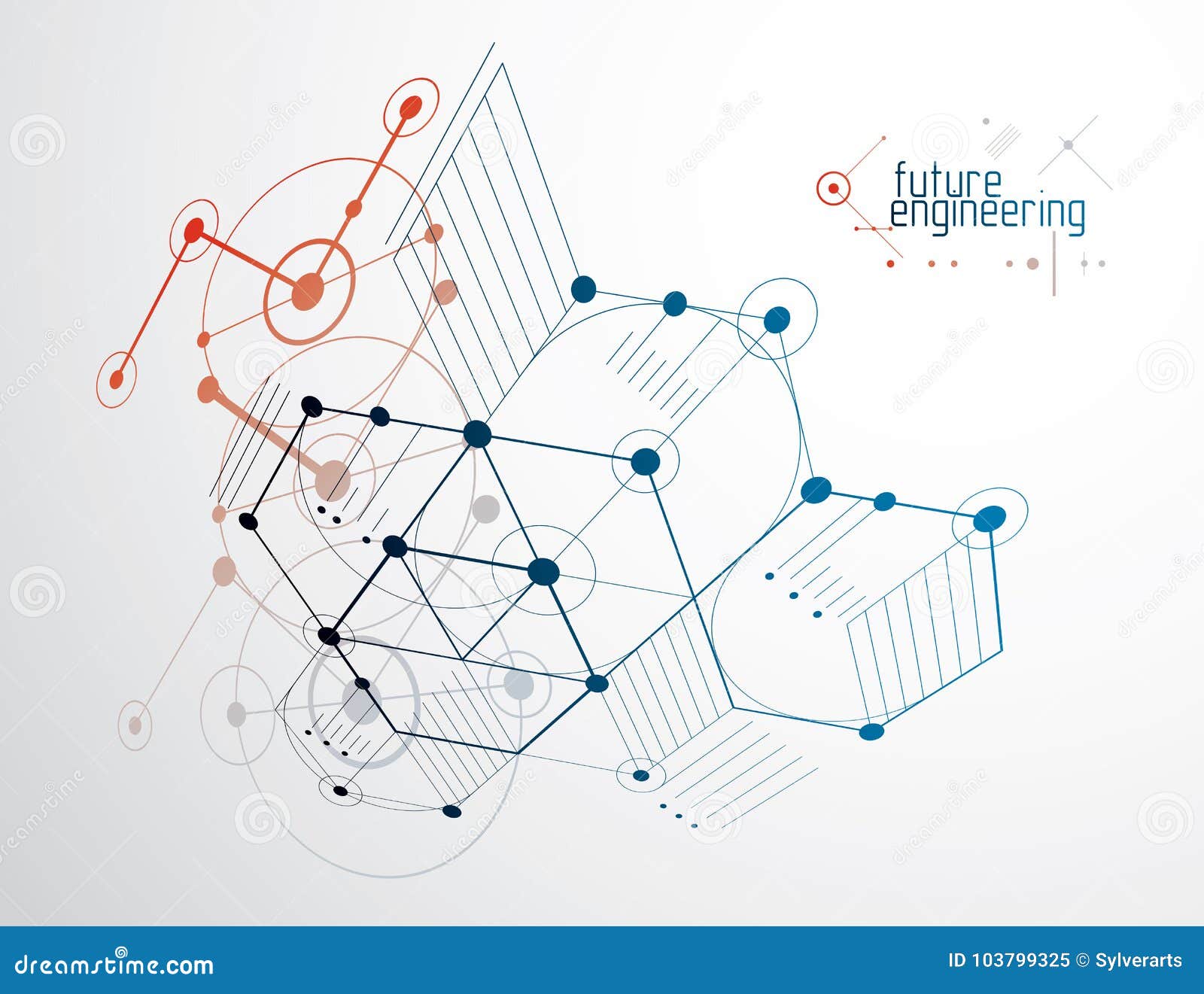 Futuristic Abstract Vector Technology Background. Mechanical Eng Stock ...