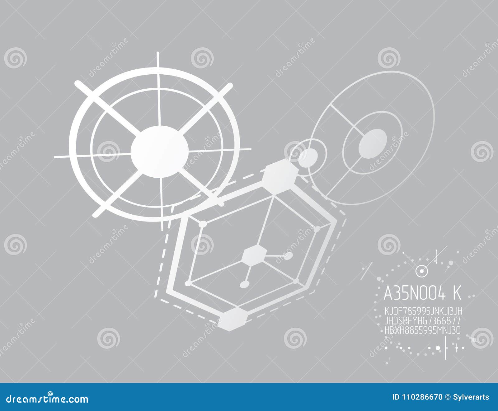 Futuristic Abstract Vector Technology Background. Mechanical Eng Stock ...