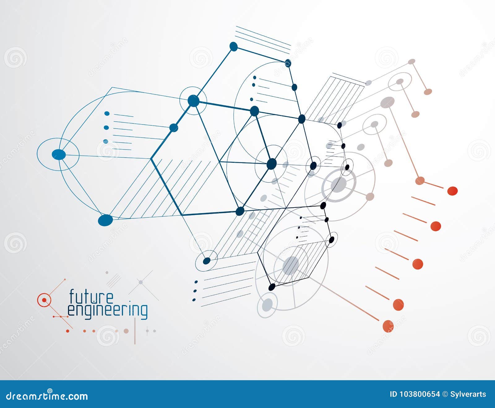 Futuristic Abstract Vector Technology Background. Mechanical Eng Stock ...